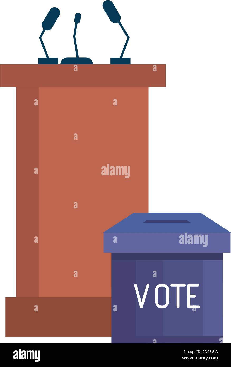 vote box and podium vector design Stock Vector Image & Art - Alamy