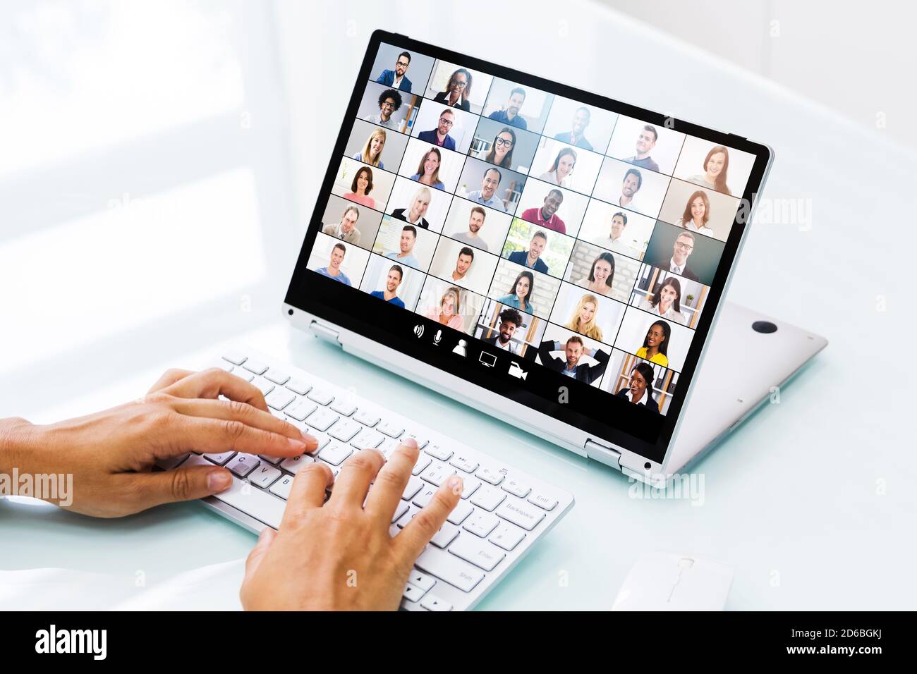 Online Video Conference Webinar Call. Business Meeting Stock Photo - Alamy