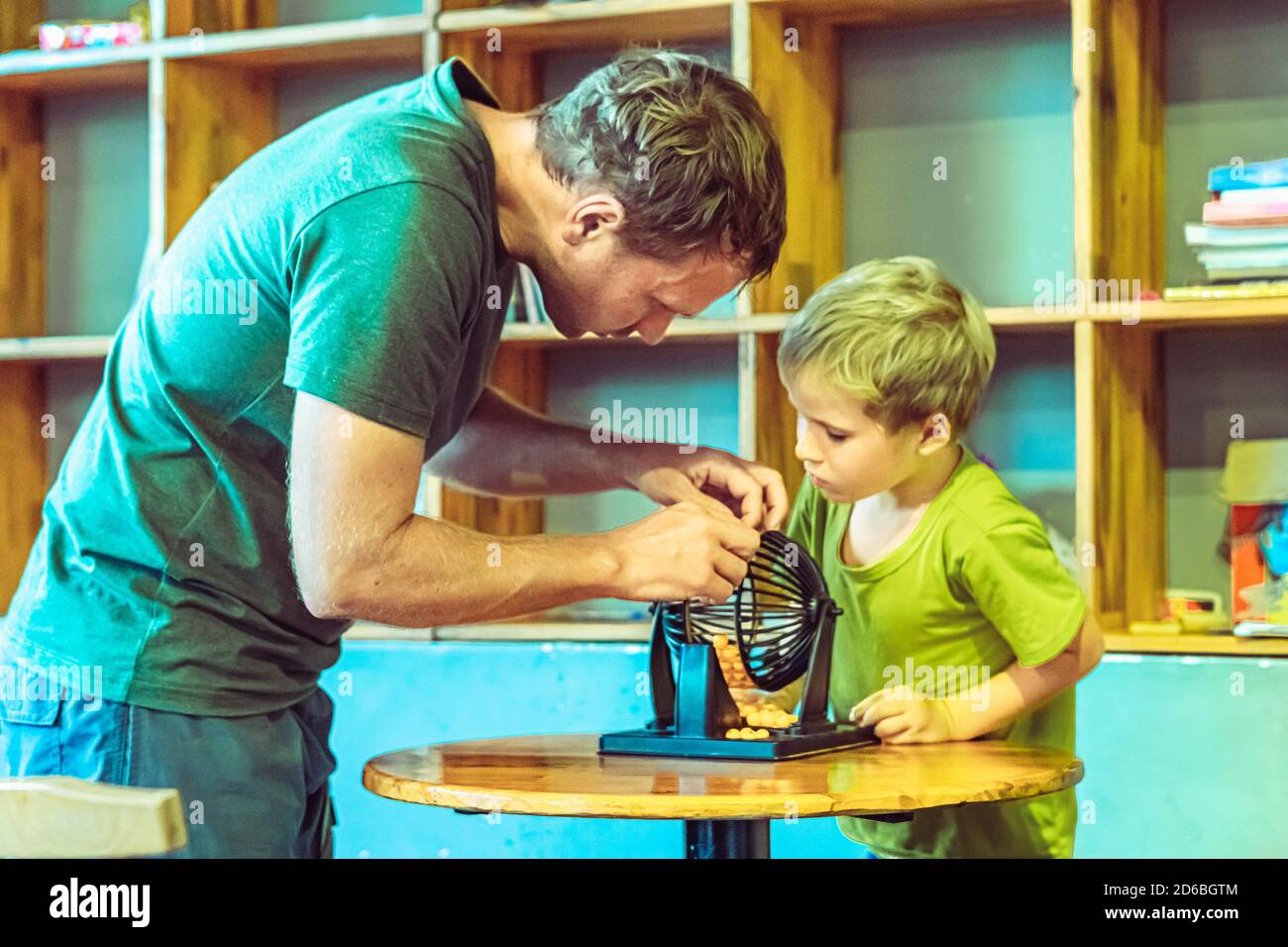 Children play loto hi-res stock photography and images - Alamy