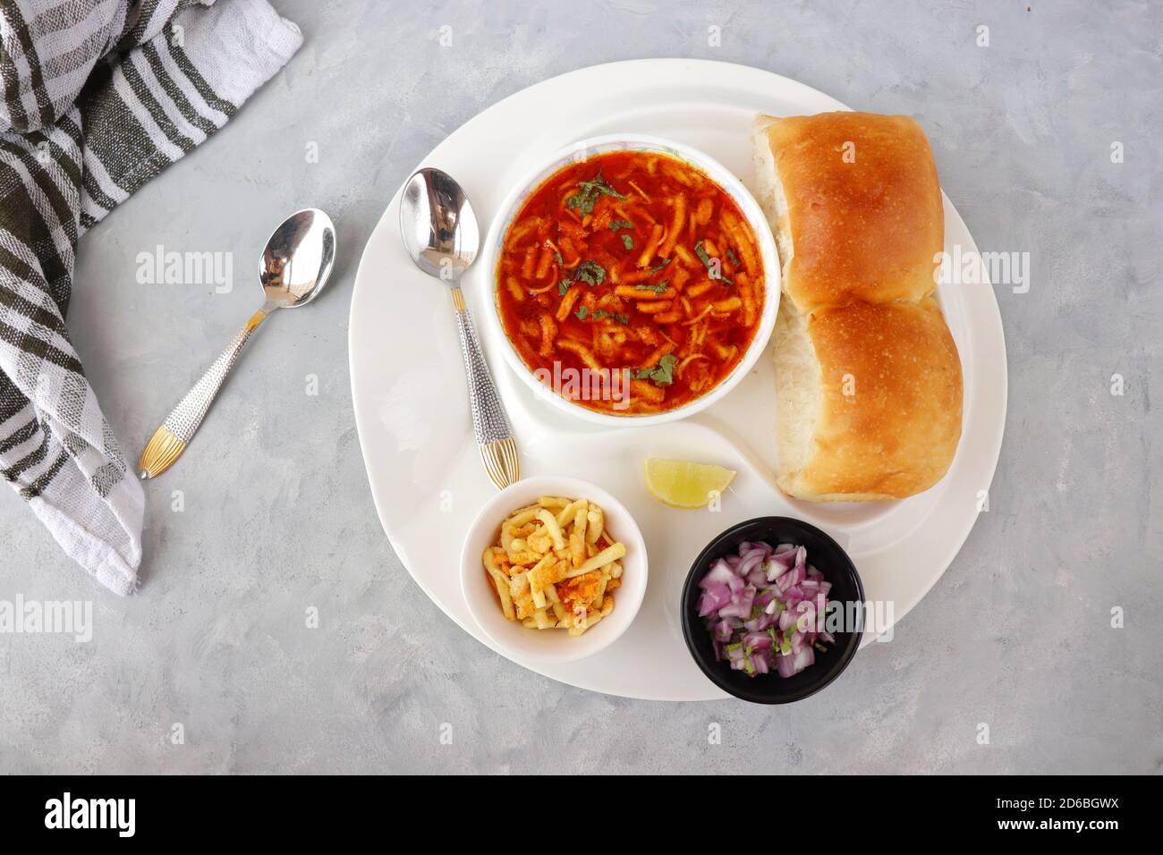 Spicy Misal Pav or usal Pav is a traditional snack or Chaat food from ...