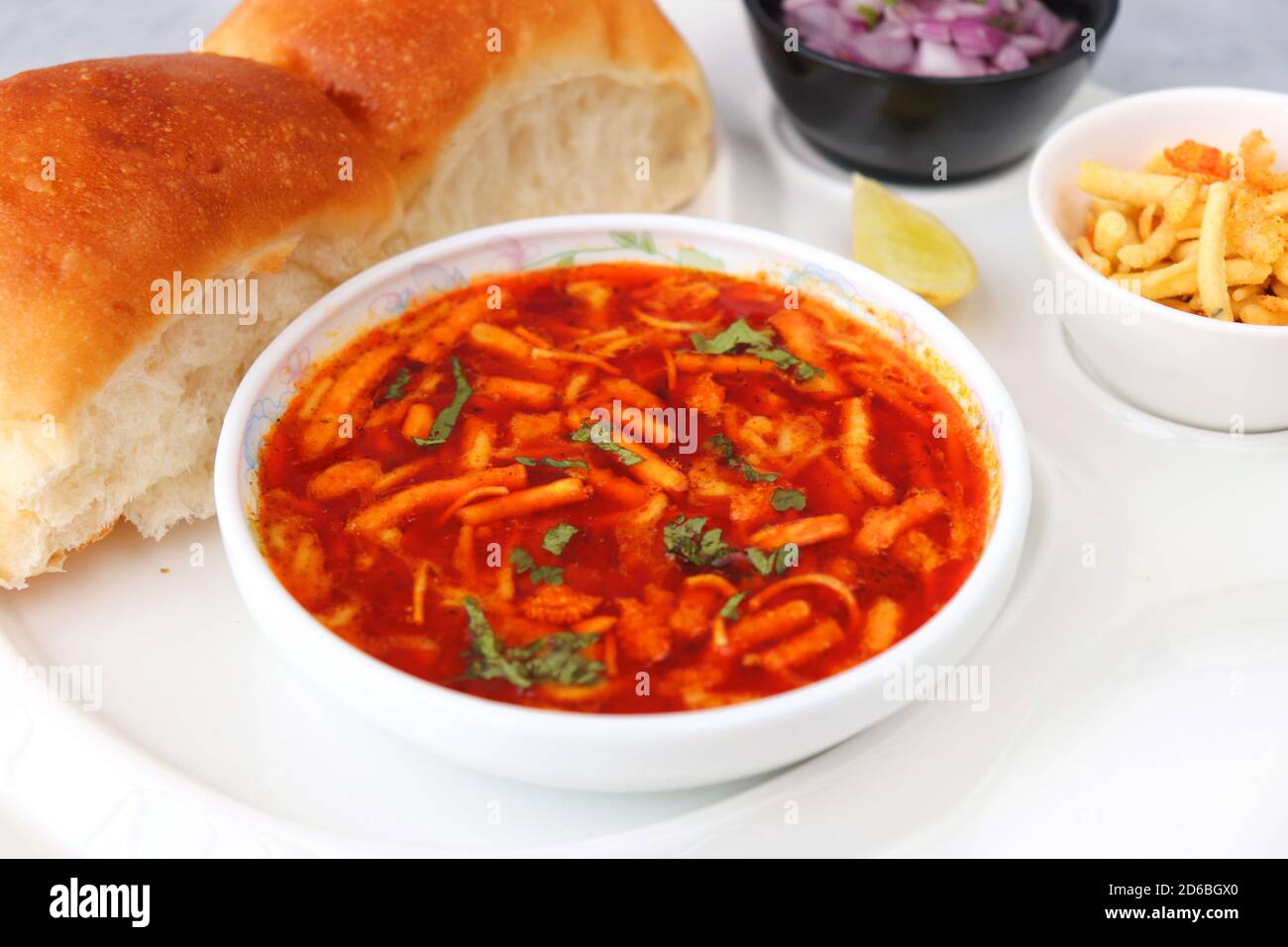 Spicy Misal Pav or usal Pav is a traditional snack or Chaat food from ...