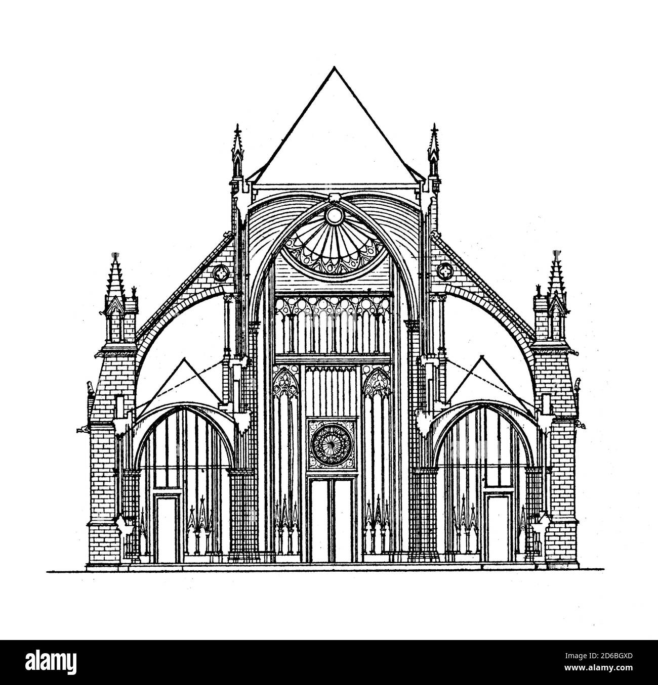 Engraving exterior christ church Cut Out Stock Images & Pictures - Alamy