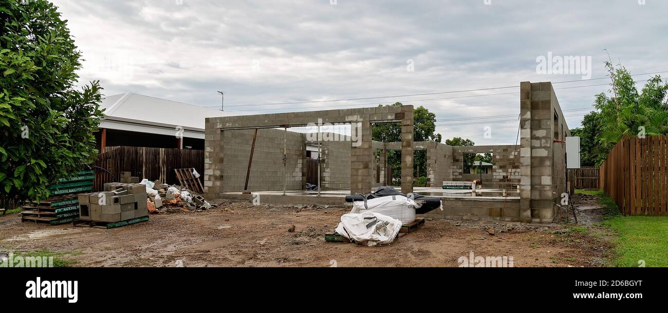 Mackay, Queensland, Australia - March 2020: Building the foundations ...