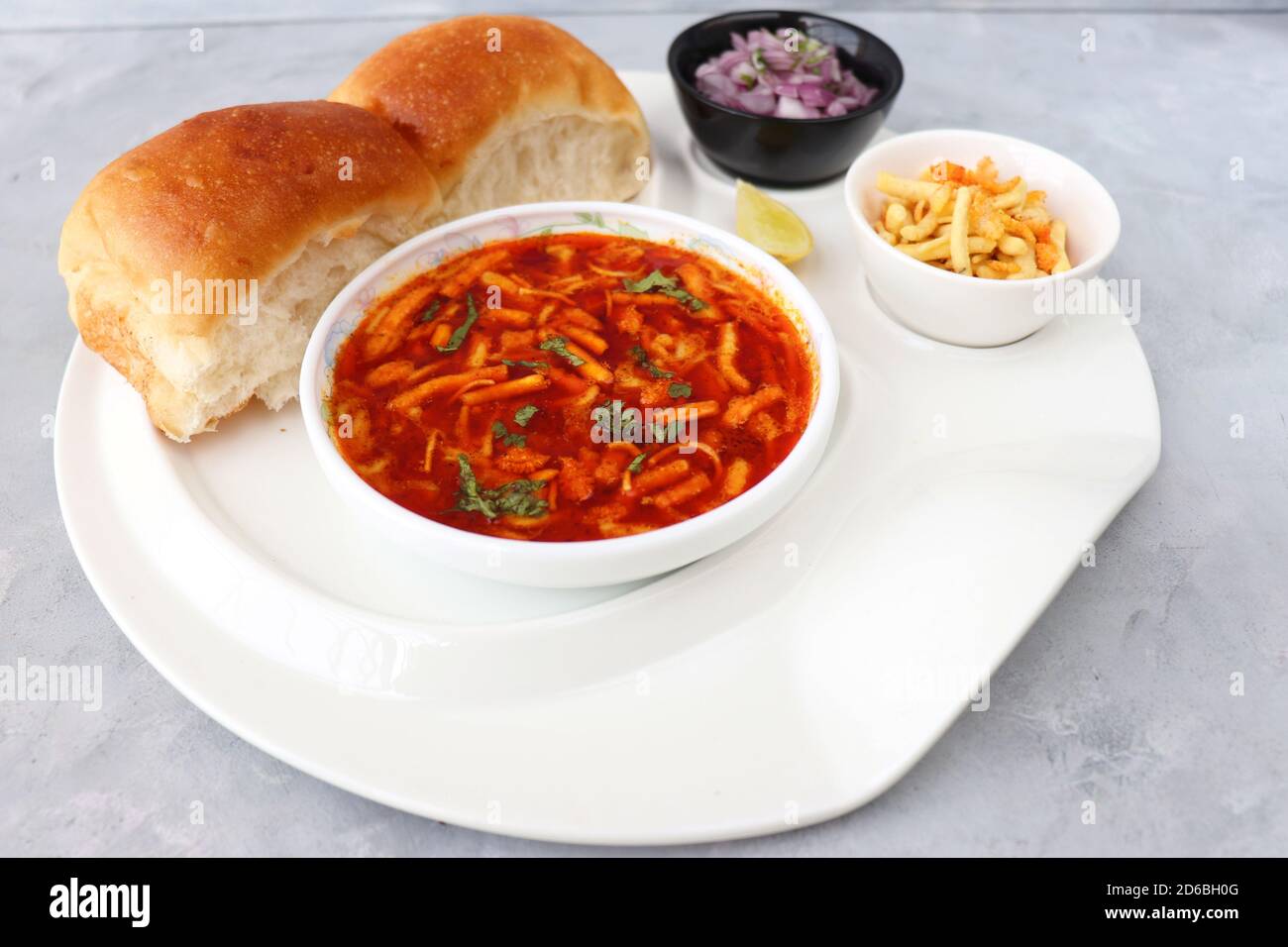 Spicy Misal Pav or usal Pav is a traditional snack or Chaat food from ...