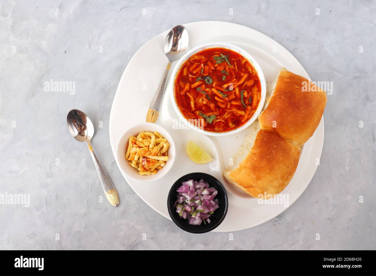 Spicy Misal Pav or usal Pav is a traditional snack or Chaat food from ...