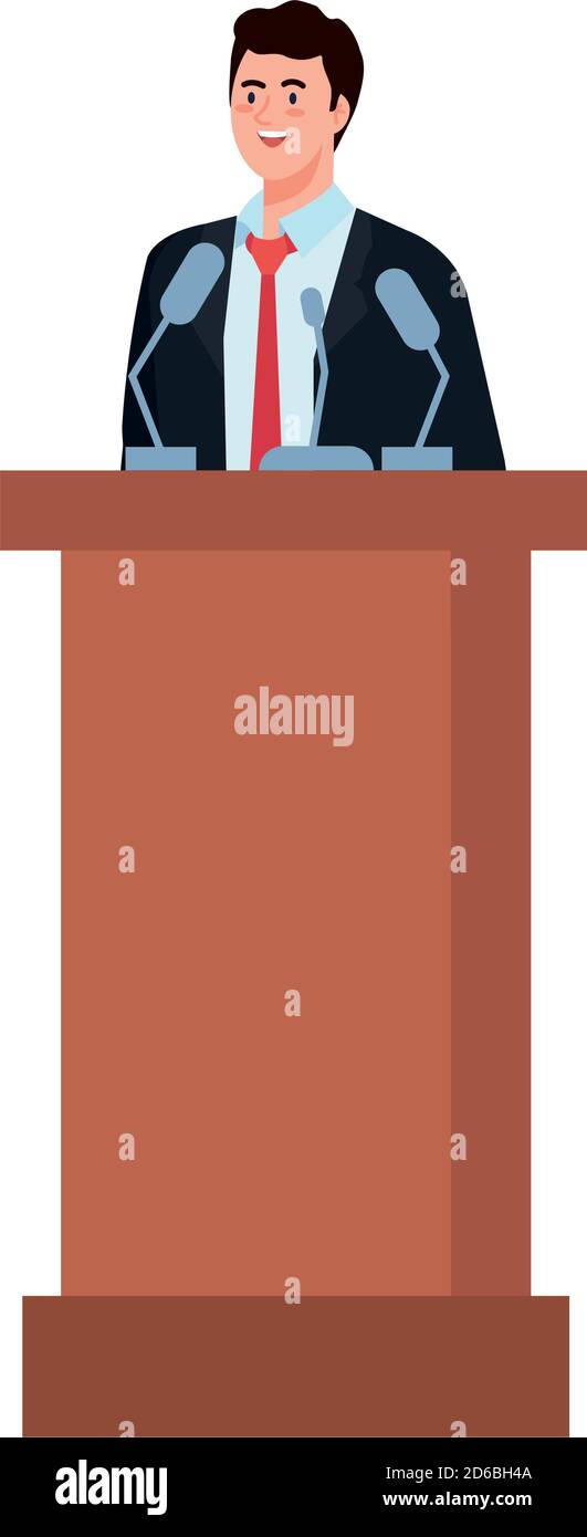 president man on podium vector design Stock Vector Image & Art - Alamy