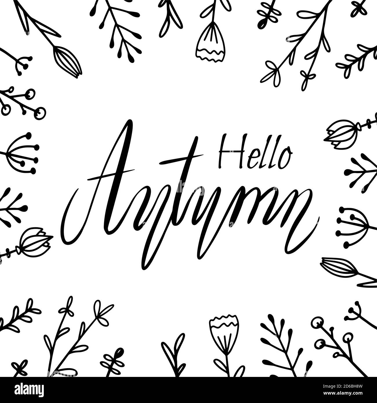 Welcome Brush Lettering Card Calligraphy High Resolution Stock ...