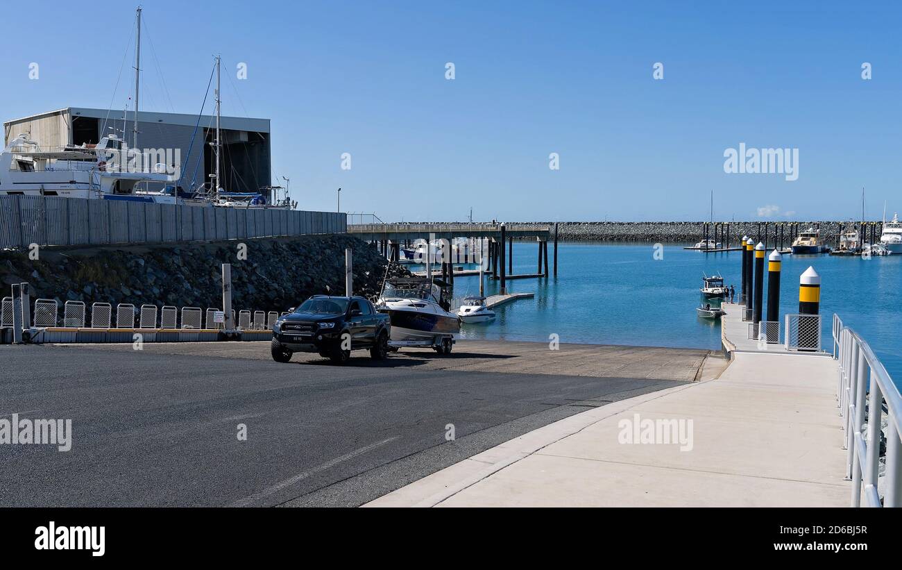 Mackay, Queensland, Australia - June 2020: One fisherman launching his ...