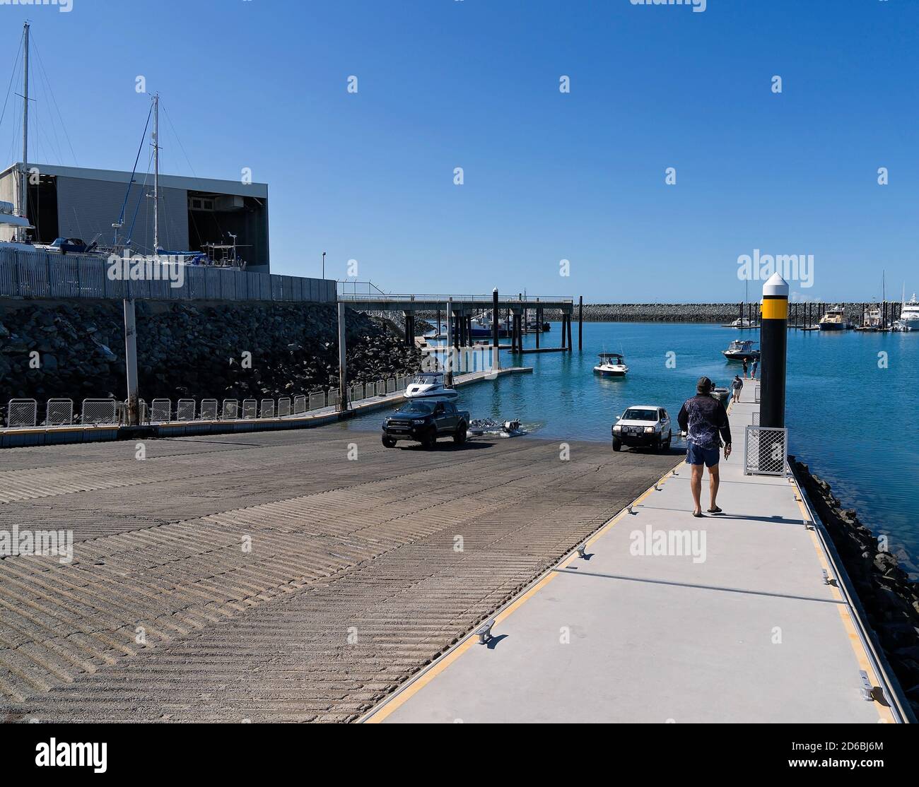 Mackay, Queensland, Australia - June 2020: People coming back and going ...