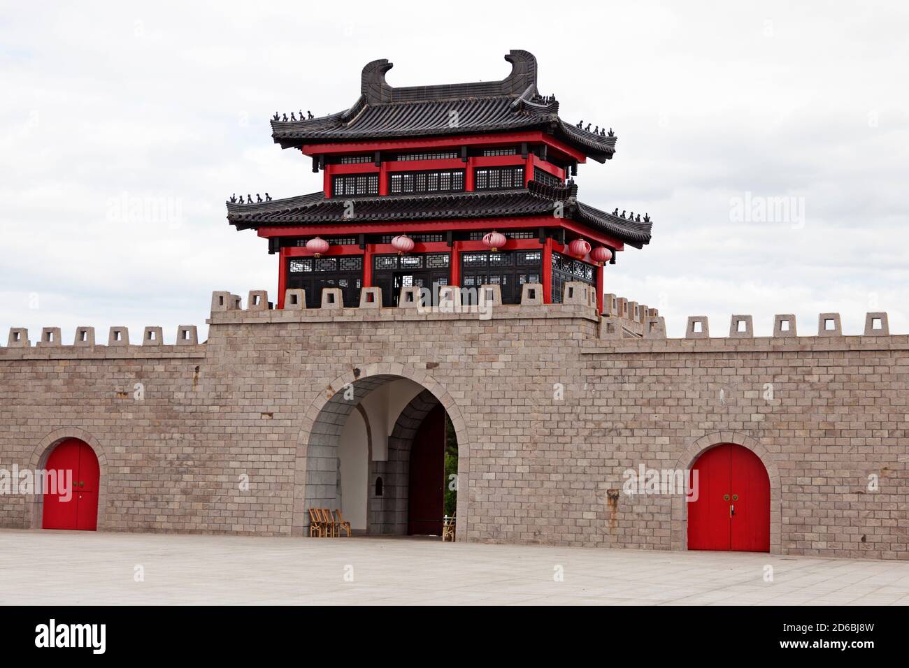 Tierp, Sweden - June 24, 2019: Dragon gate main entrance, traditional ...