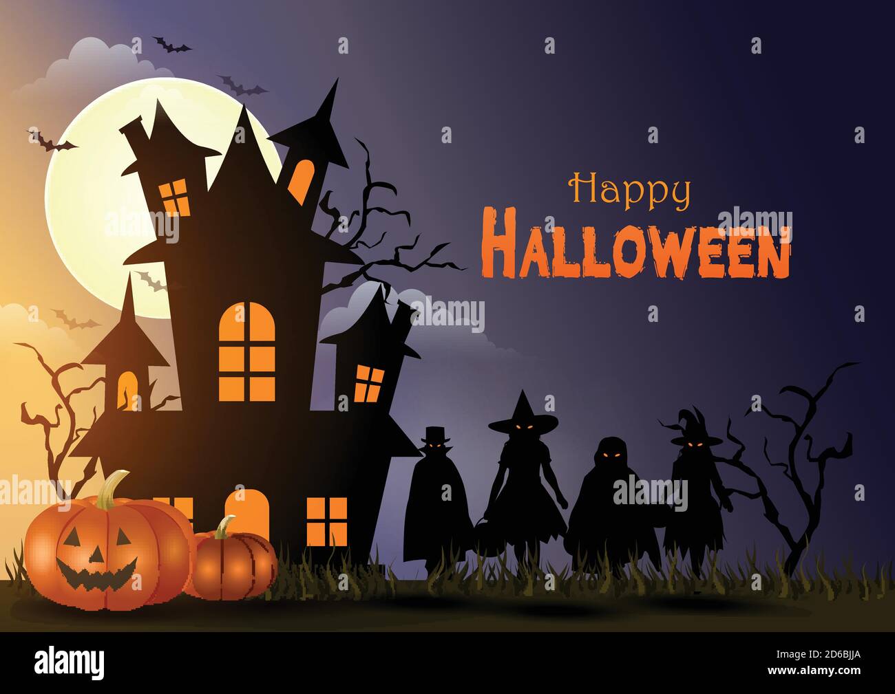 Happy Halloween. Children costume in Halloween fancy dress to go Trick ...