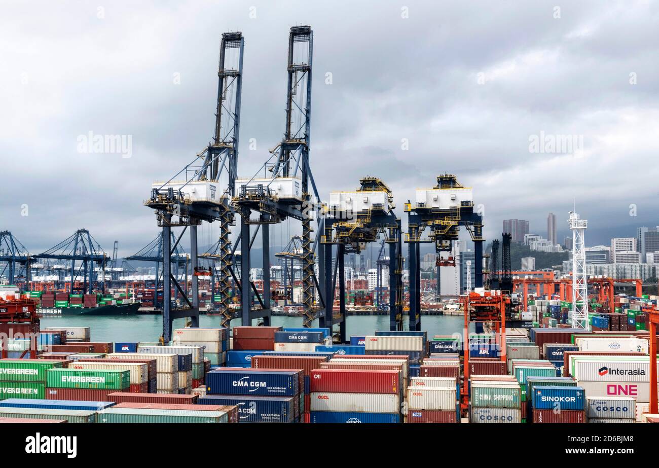 Hong Kong, Hong Kong, China. 9th Mar, 2020. Kwai Tsing Container ...