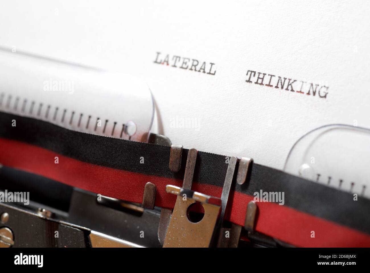 Lateral thinking phrase written with a typewriter Stock Photo - Alamy