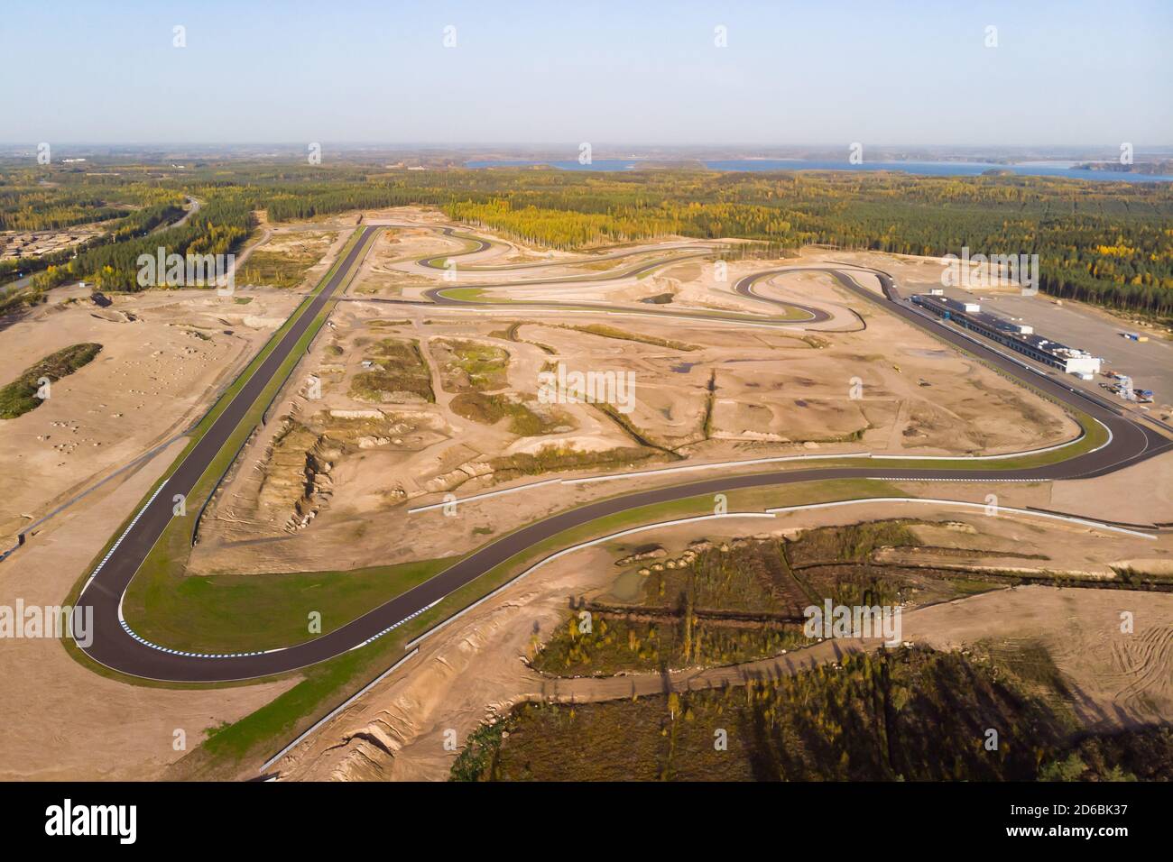 Aerial view of the race track in Finland Stock Photo - Alamy
