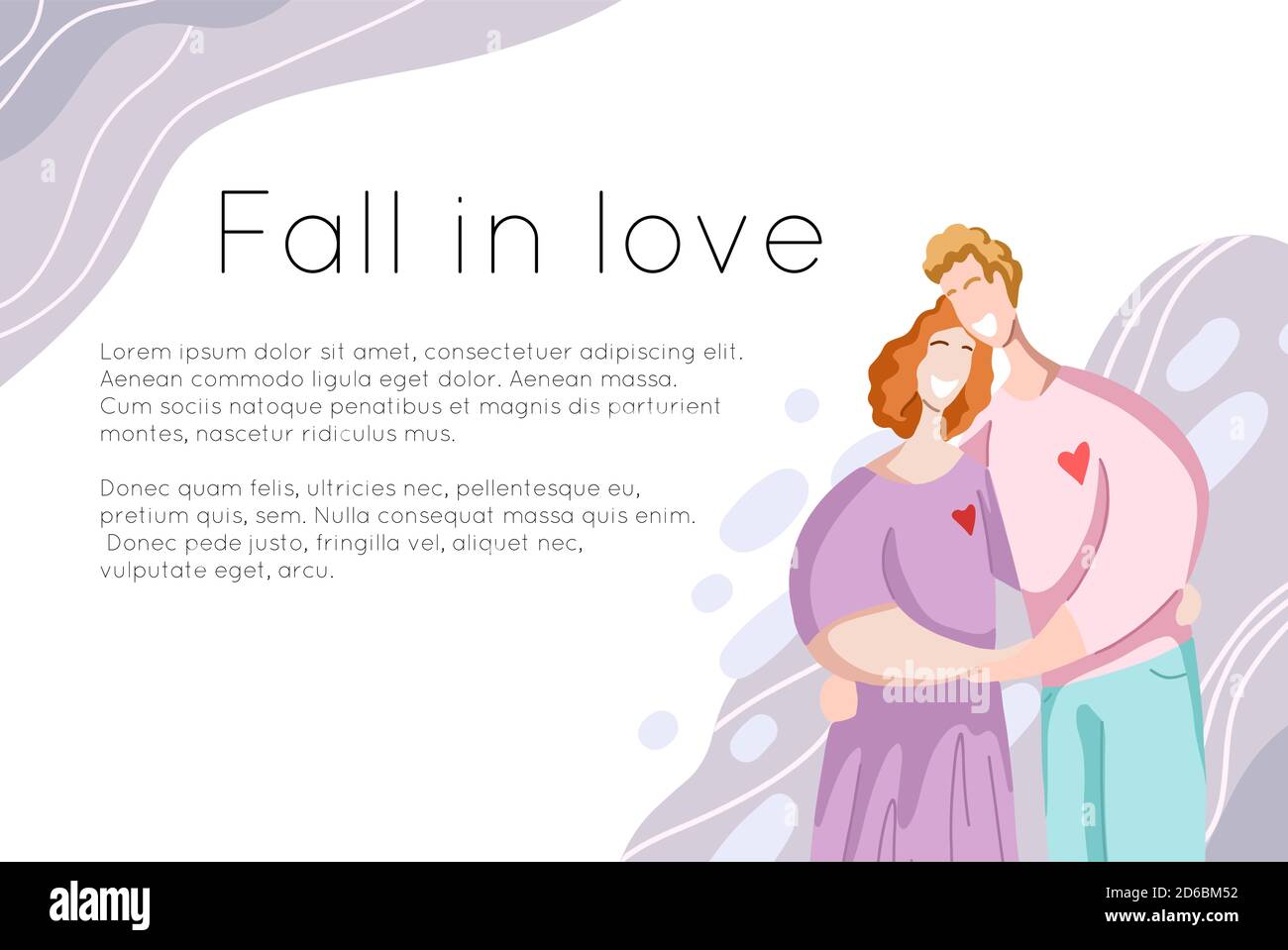 Template of site banner with happy couple hugging and laughing with ...
