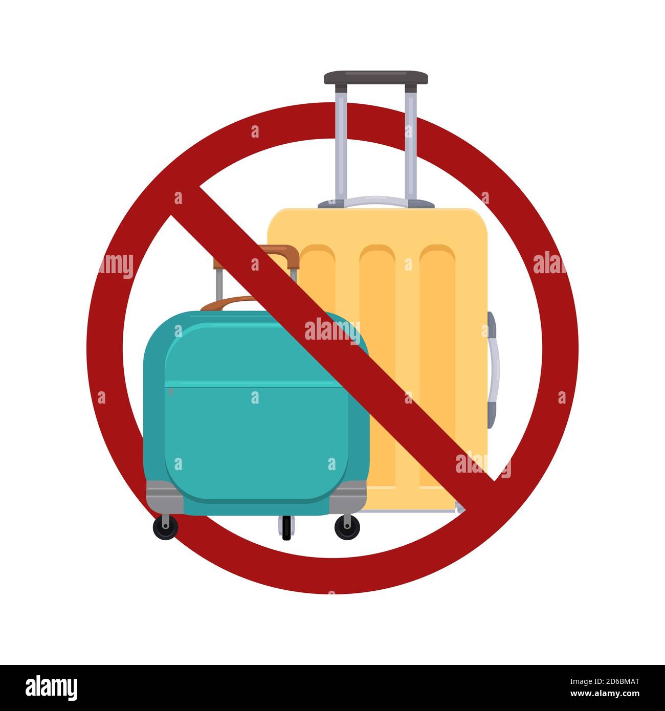 Ban on luggage stop Cut Out Stock Images & Pictures - Alamy