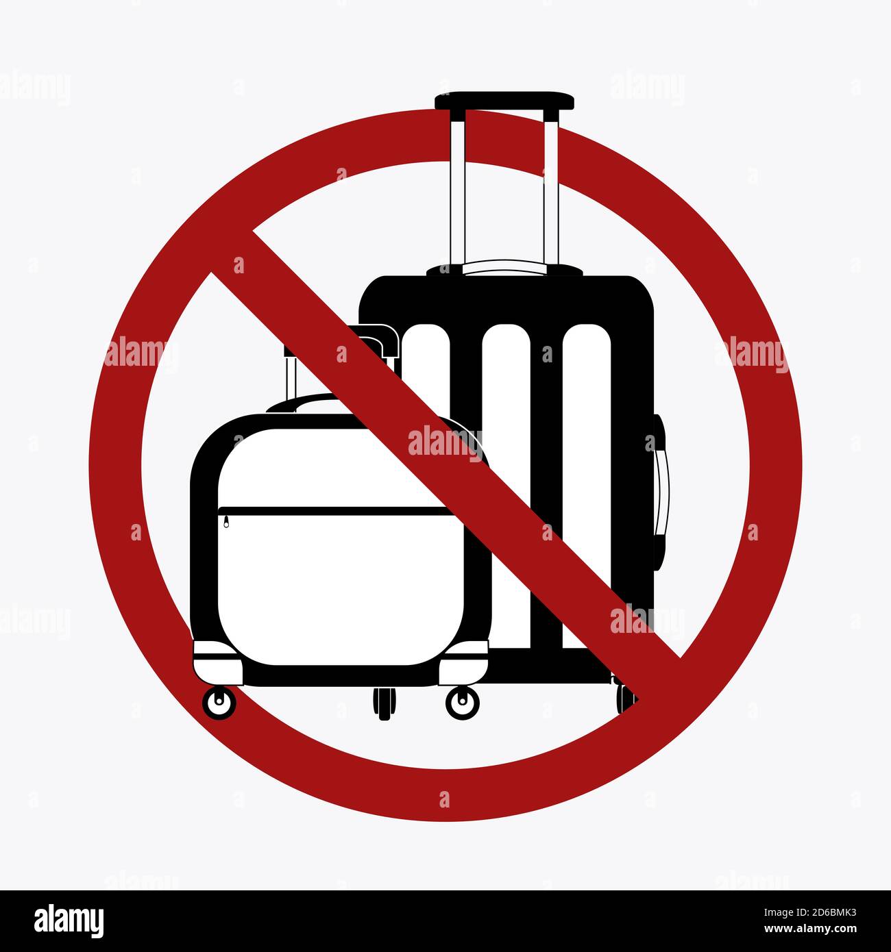 Ban on luggage stop Cut Out Stock Images & Pictures - Alamy