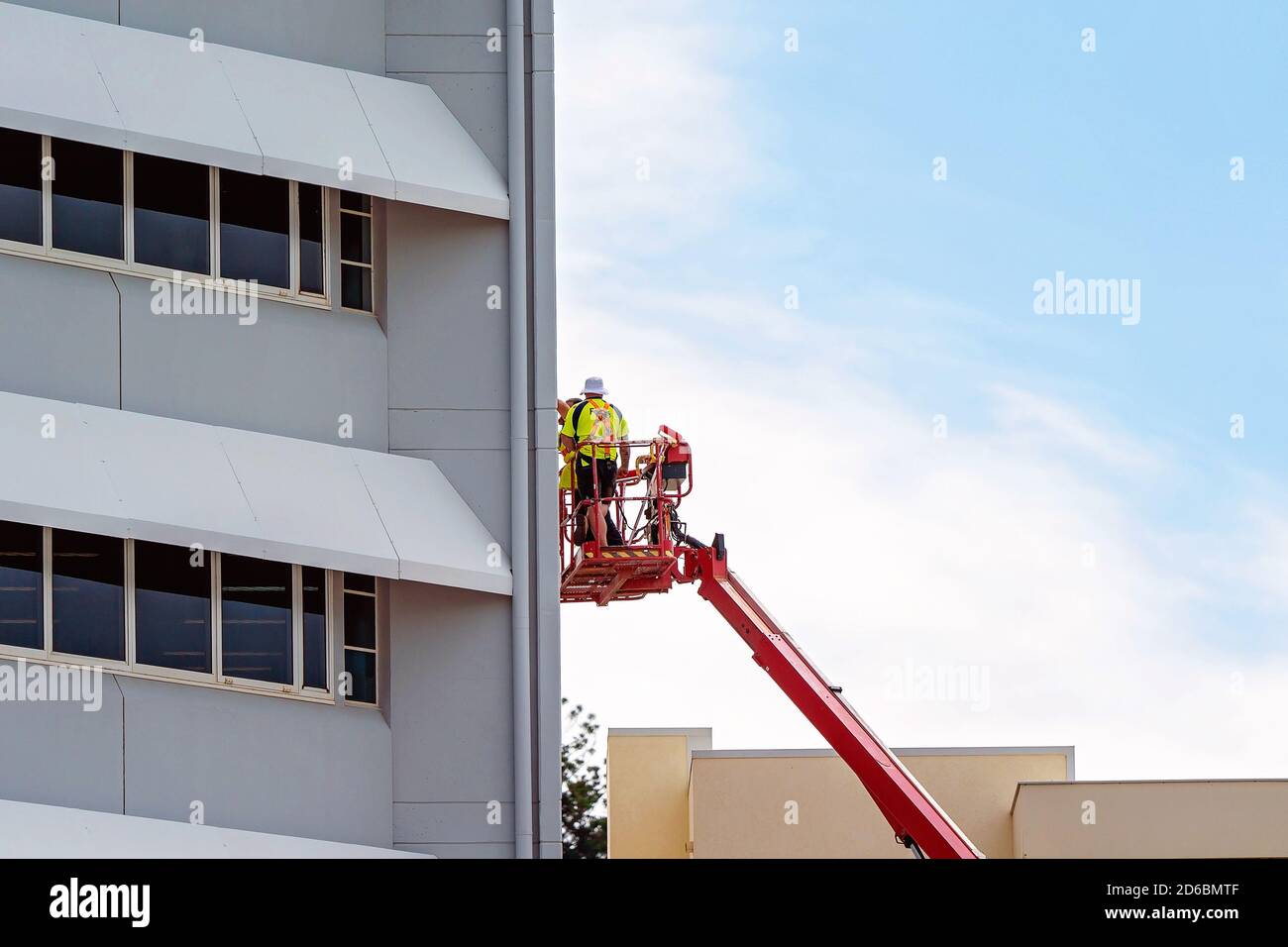 Townsville, Queensland, Australia - June 2020: Window washers working ...
