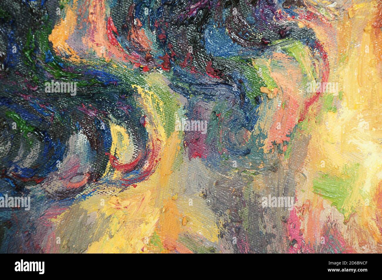 Original oil painting artwork on textured canvas Stock Photo - Alamy