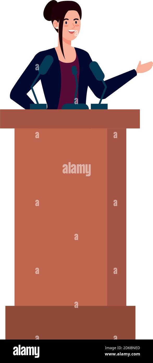 president woman on podium vector design Stock Vector Image & Art - Alamy
