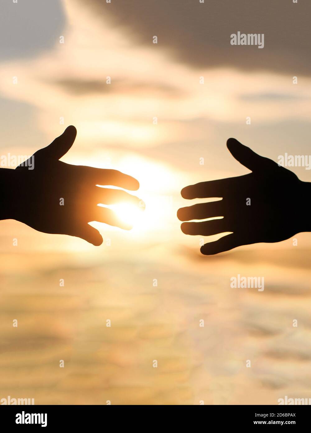 Giving a helping hand. Rescue, helping gesture or hands. The outstretched hands, salvation, help ...