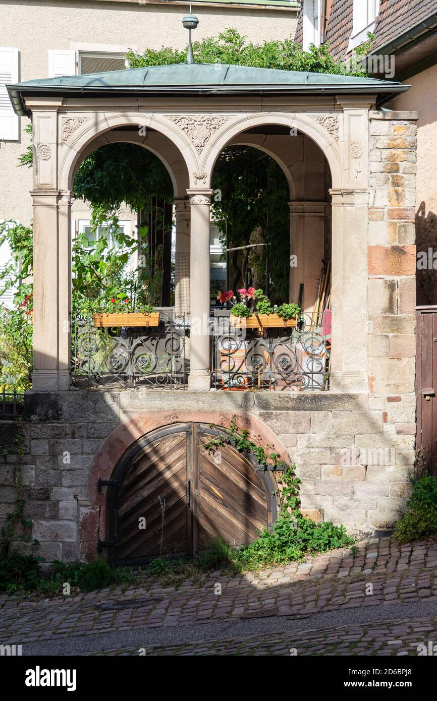 Elegant old loggia in Baden-Baden, Germany Stock Photo - Alamy