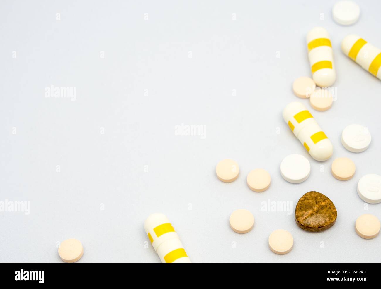 Pill and drug capsule and tablets on white background Stock Photo - Alamy