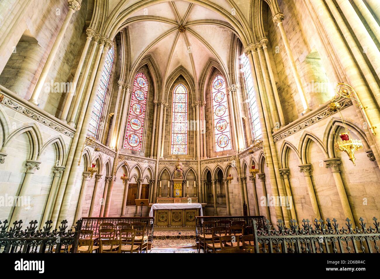 BAYEUX, FRANCE - SEPTEMBER Circa, 2020. Notre Dame Cathedral Interior ...