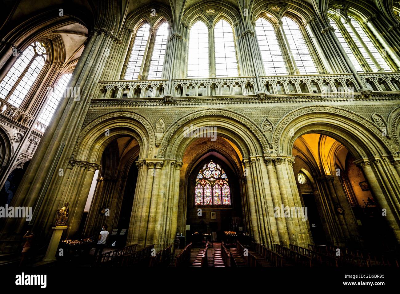 BAYEUX, FRANCE - SEPTEMBER Circa, 2020. Notre Dame Cathedral Interior ...