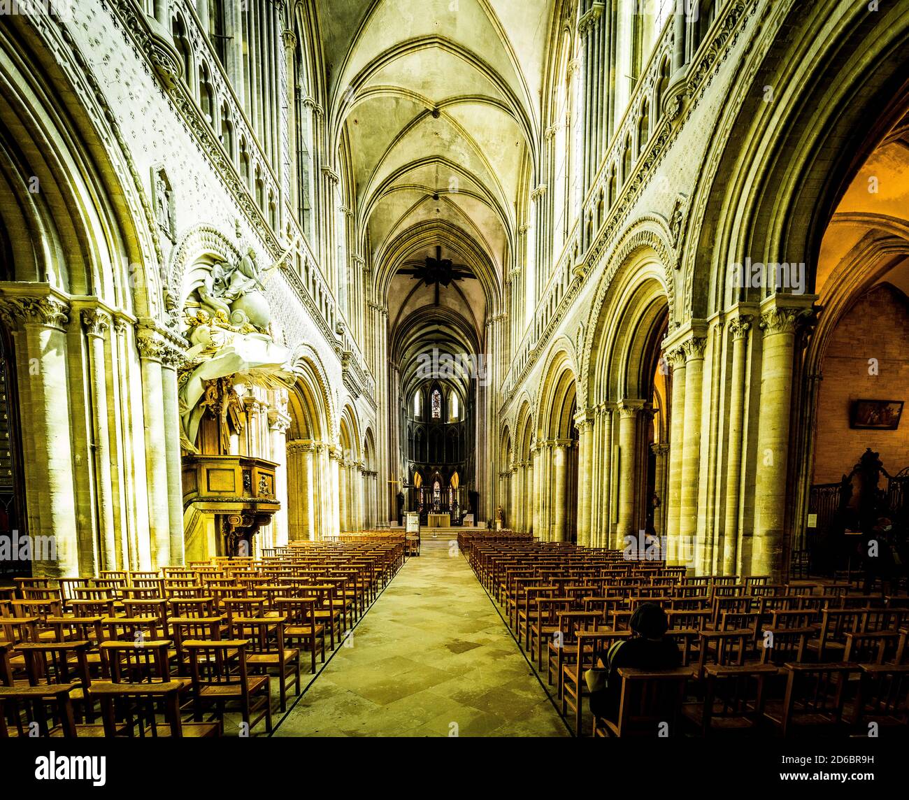 BAYEUX, FRANCE - SEPTEMBER Circa, 2020. Notre Dame Cathedral Interior ...
