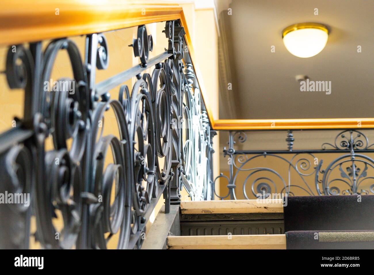 Magnificent staircase from 19th century in an old building Stock Photo ...
