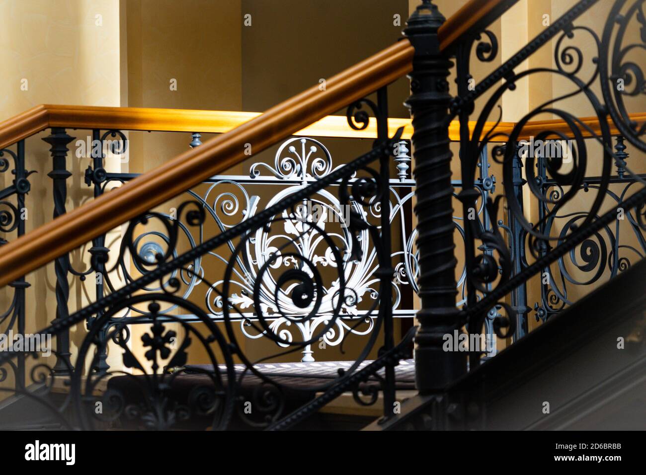 Magnificent staircase from 19th century in an old building Stock Photo ...