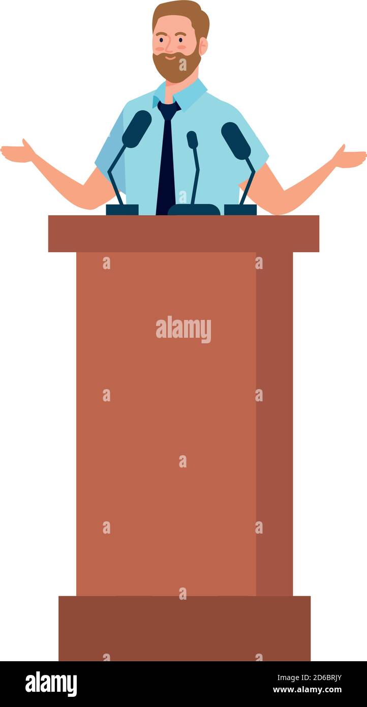 president man on podium vector design Stock Vector Image & Art - Alamy