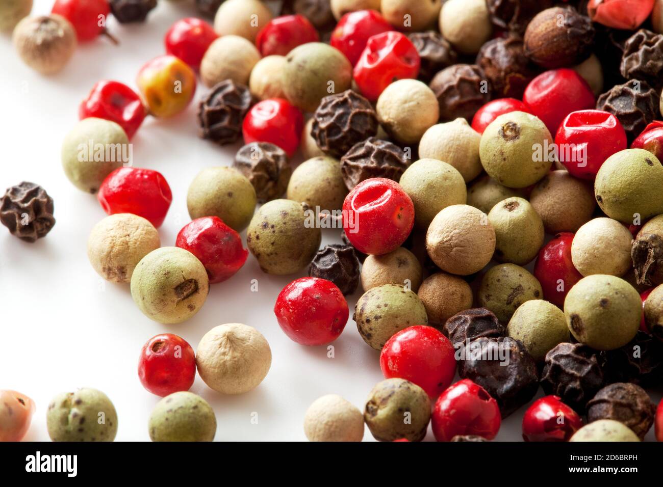 Colored Peppers Mix on the white background Stock Photo - Alamy