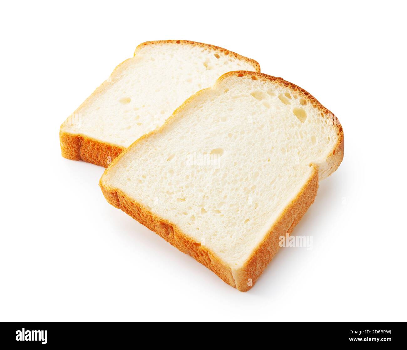 Angled shot of sliced bread placed on a white background Stock Photo ...