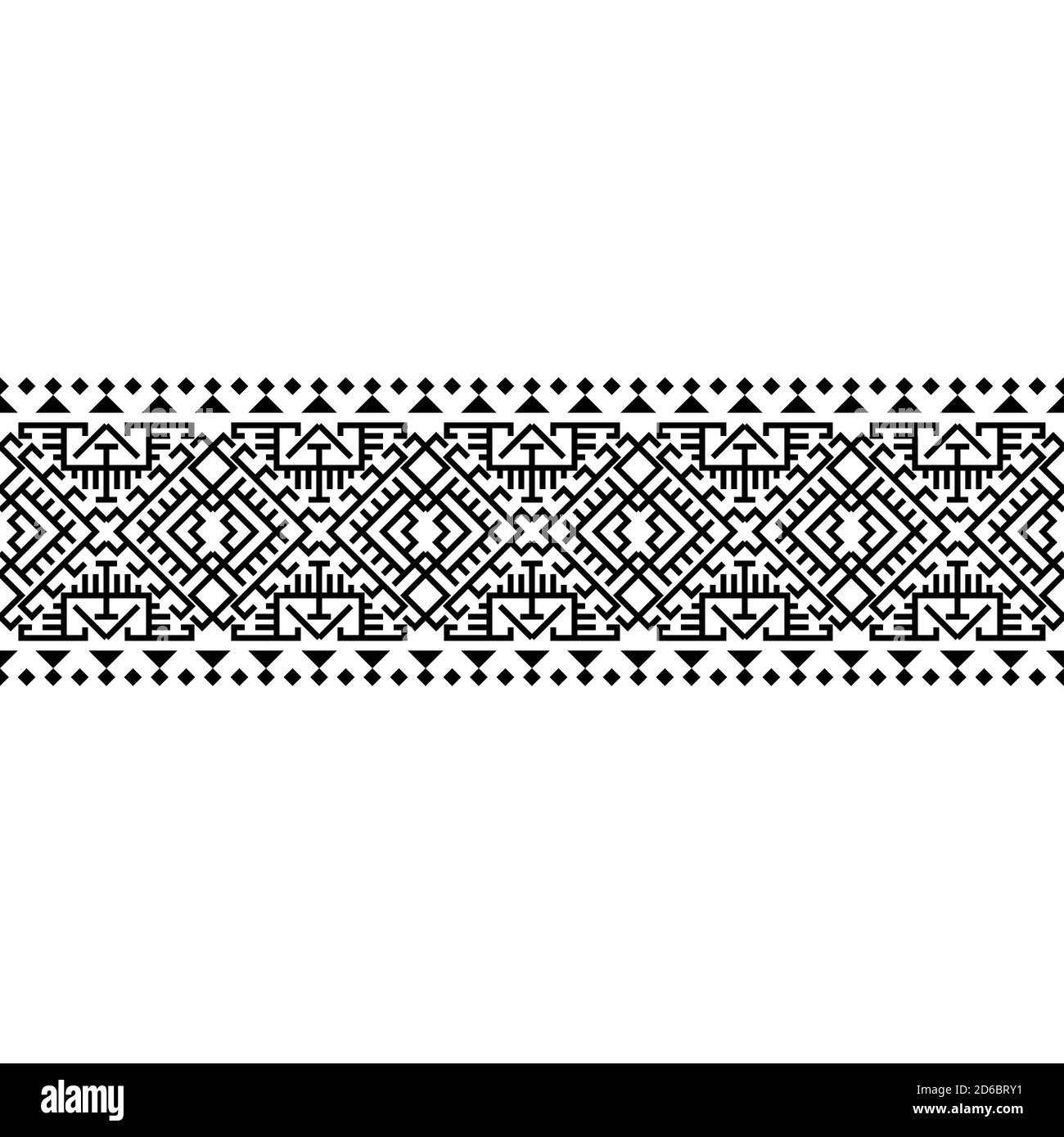 Stripe ethnic aztec pattern texture background design vector in black ...