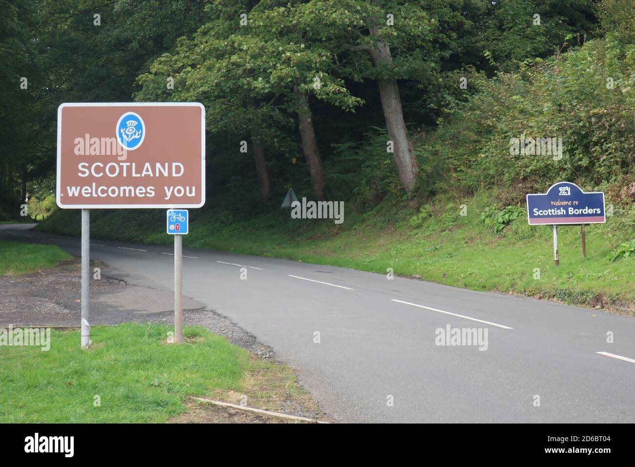 The Anglo-Scottish border. Great Britain. UK Stock Photo - Alamy
