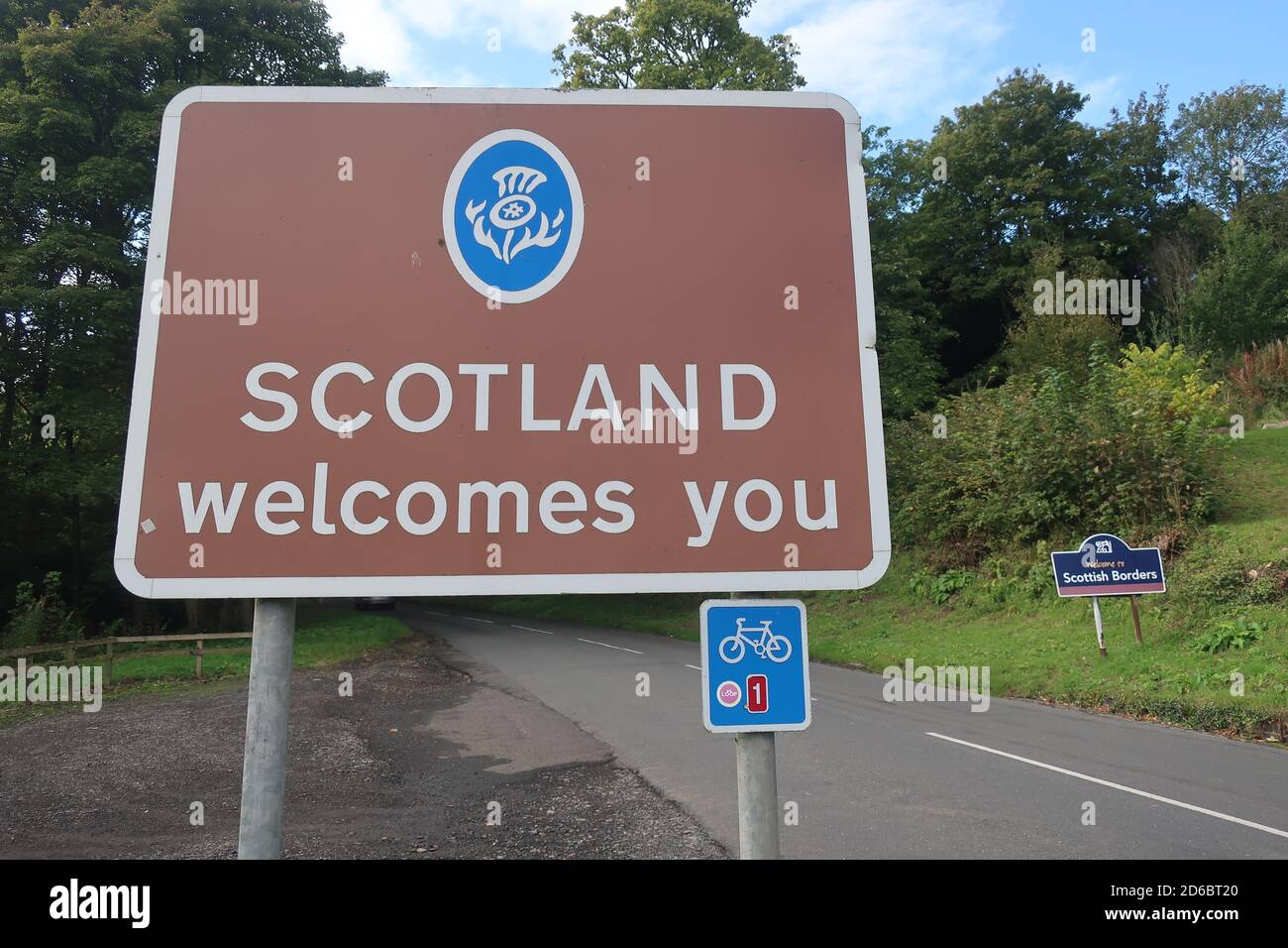 The Anglo-Scottish border. Great Britain. UK Stock Photo - Alamy