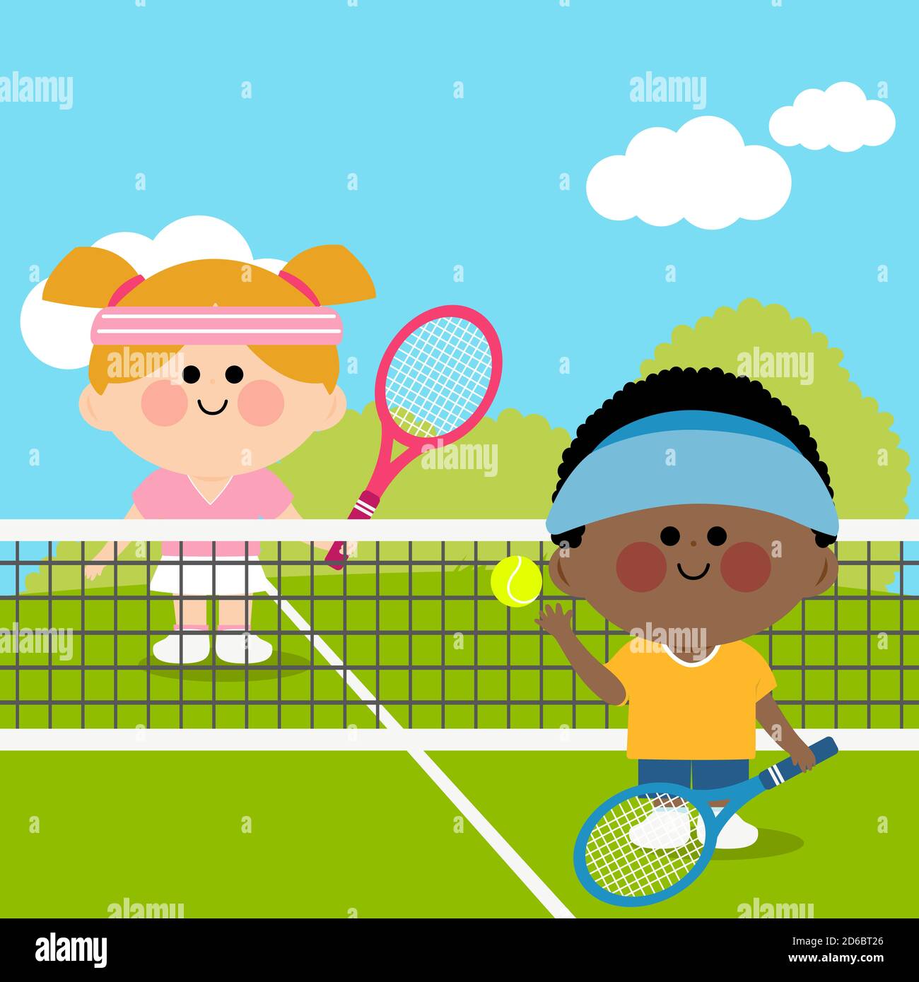 African american kids playing tennis hi-res stock photography and ...
