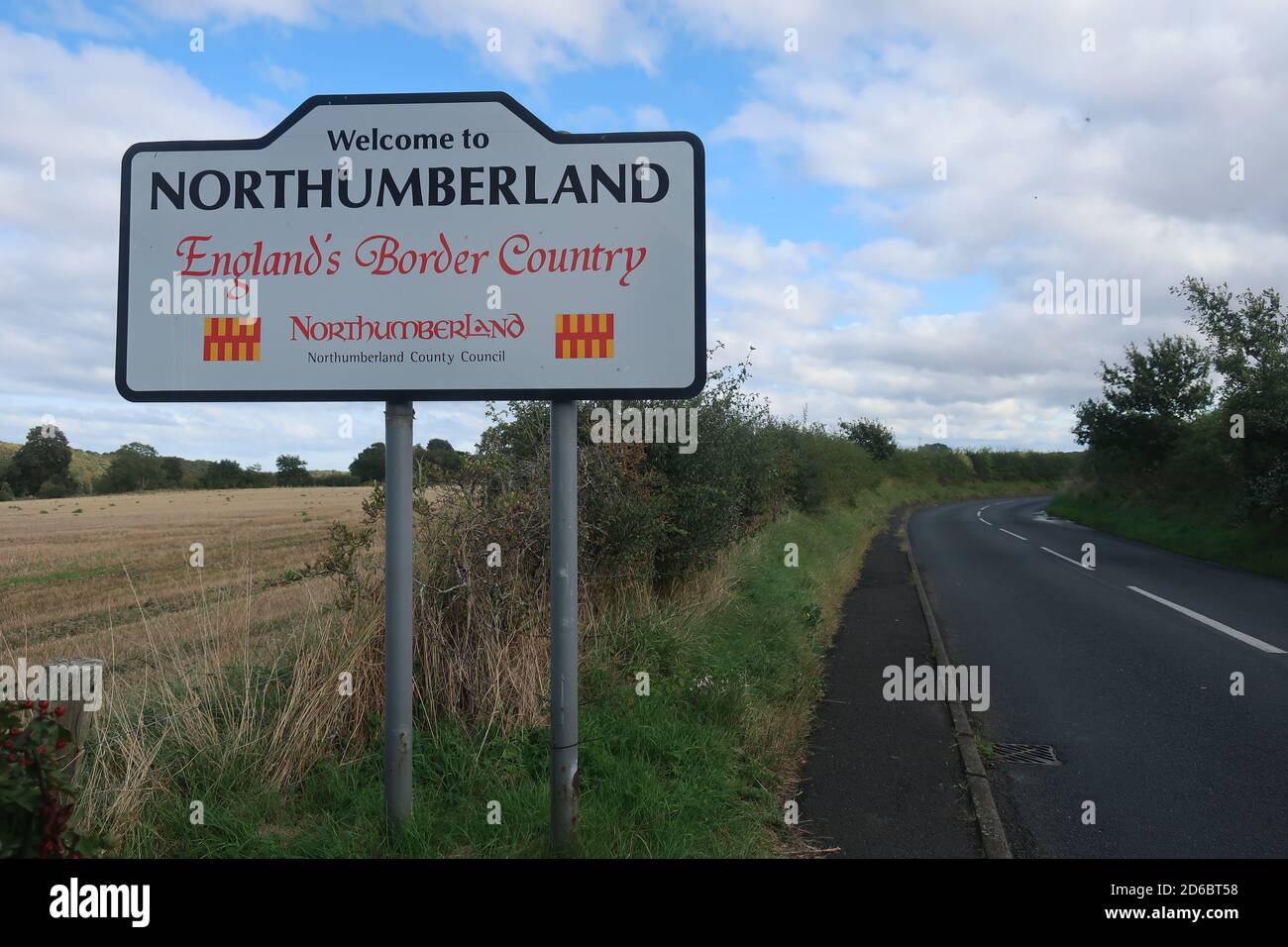 The Anglo-Scottish border. Great Britain. UK Stock Photo - Alamy