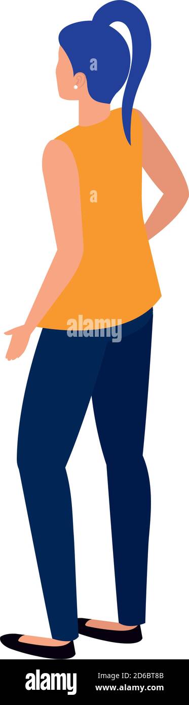 woman cartoon of back vector design Stock Vector Image & Art - Alamy