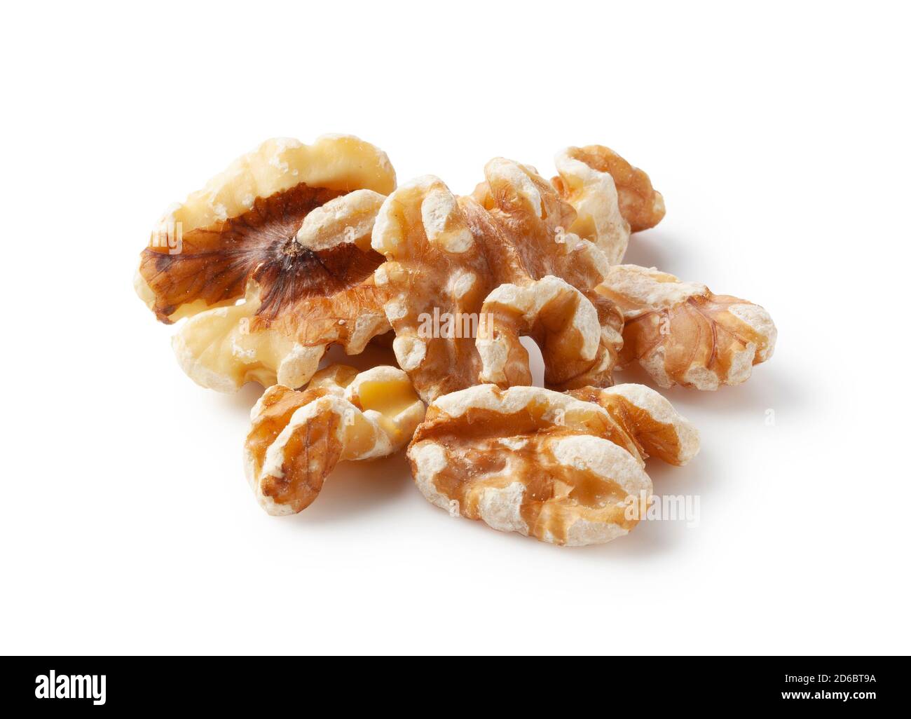 Shooting a walnut placed on a white background from an angle Stock ...