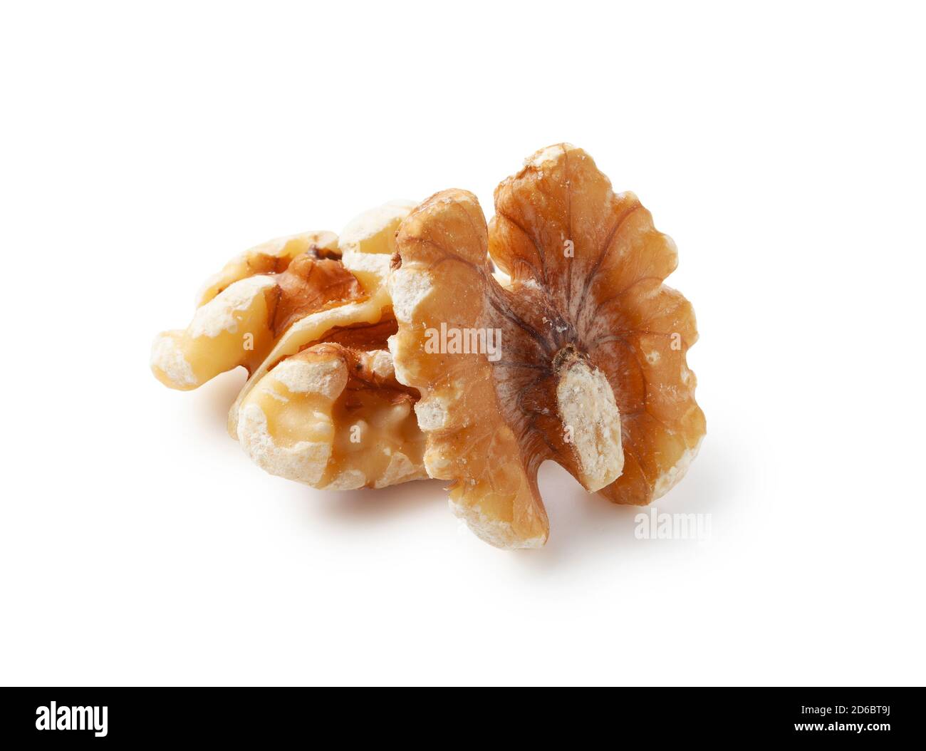 Shooting a walnut placed on a white background from an angle Stock ...