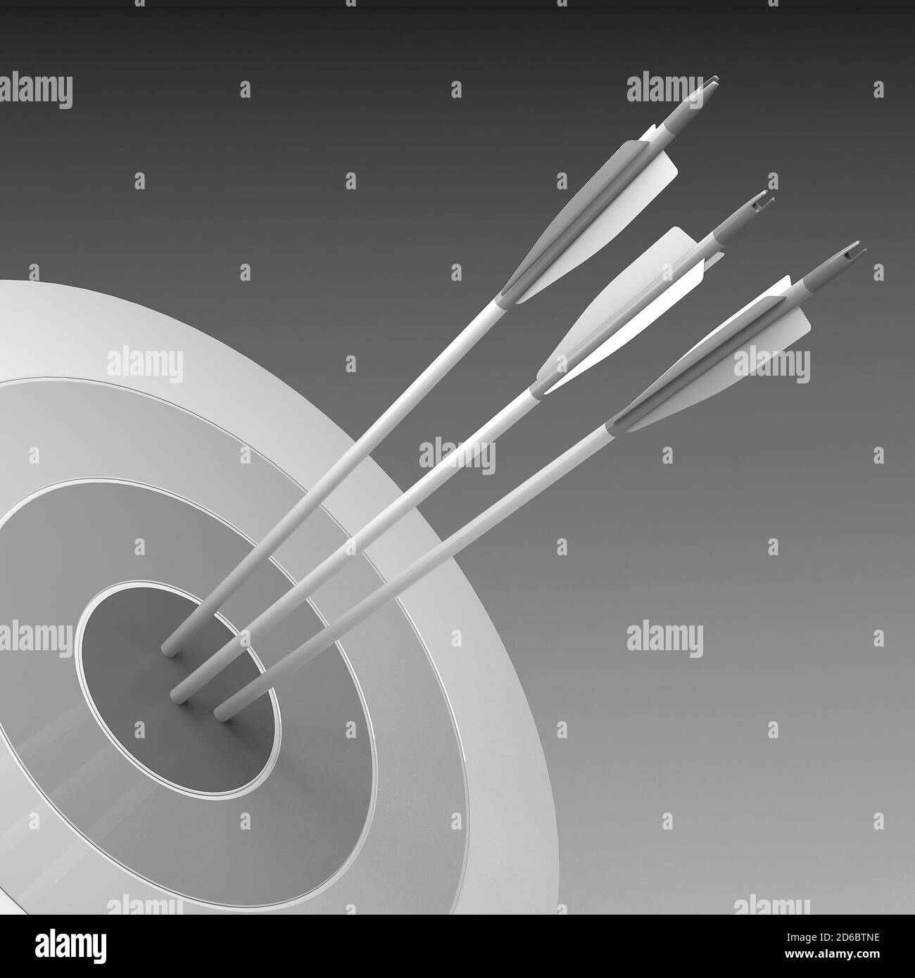 Arrows hitting the center of target - success business concept Stock ...