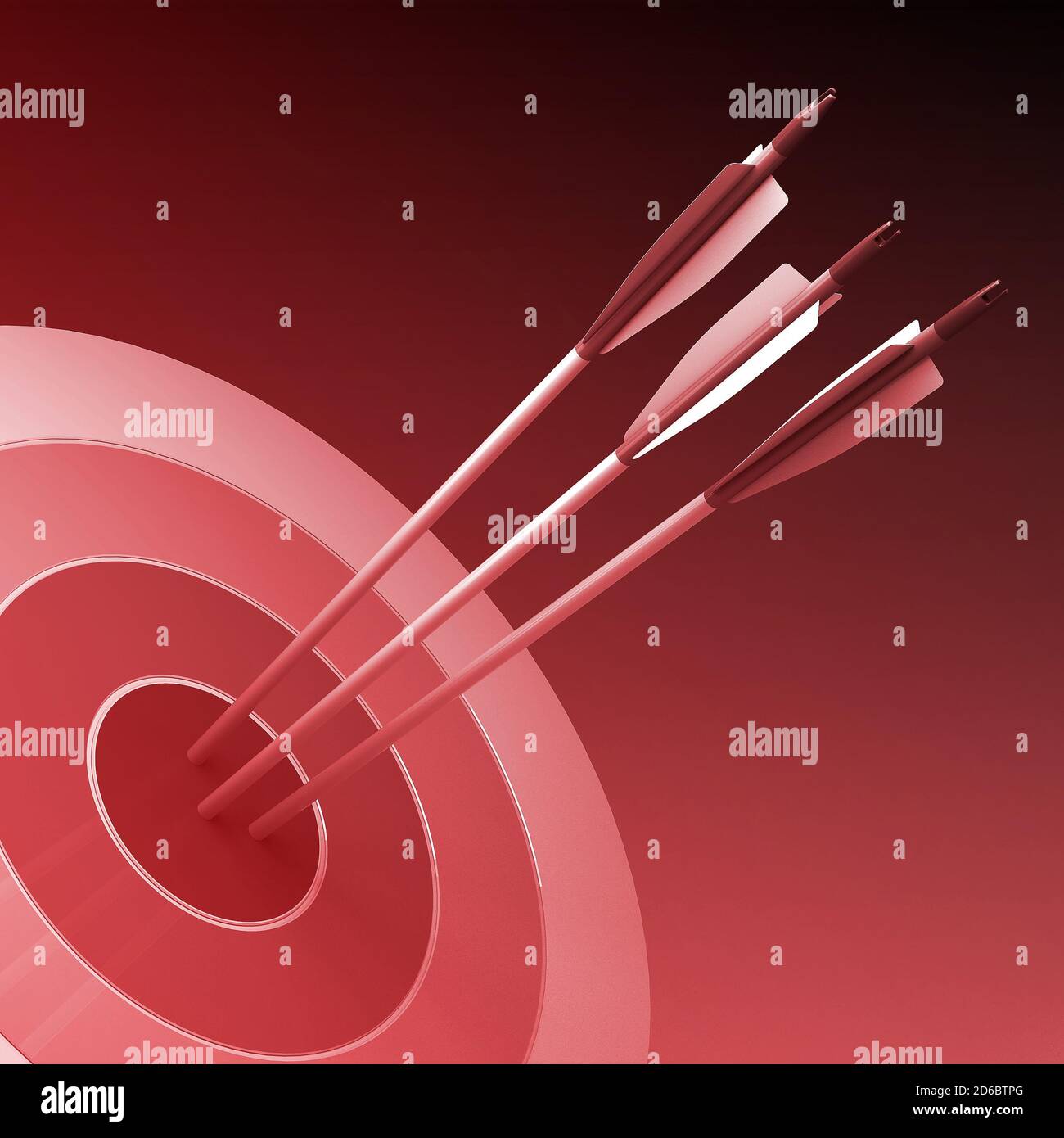 Arrows hitting the center of target - success business concept Stock ...