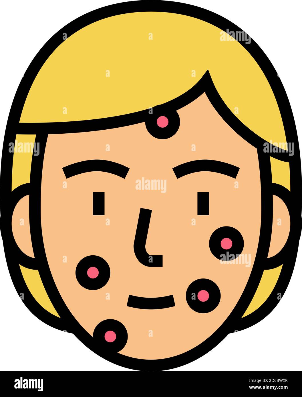 face acne color icon vector color illustration Stock Vector Image & Art ...