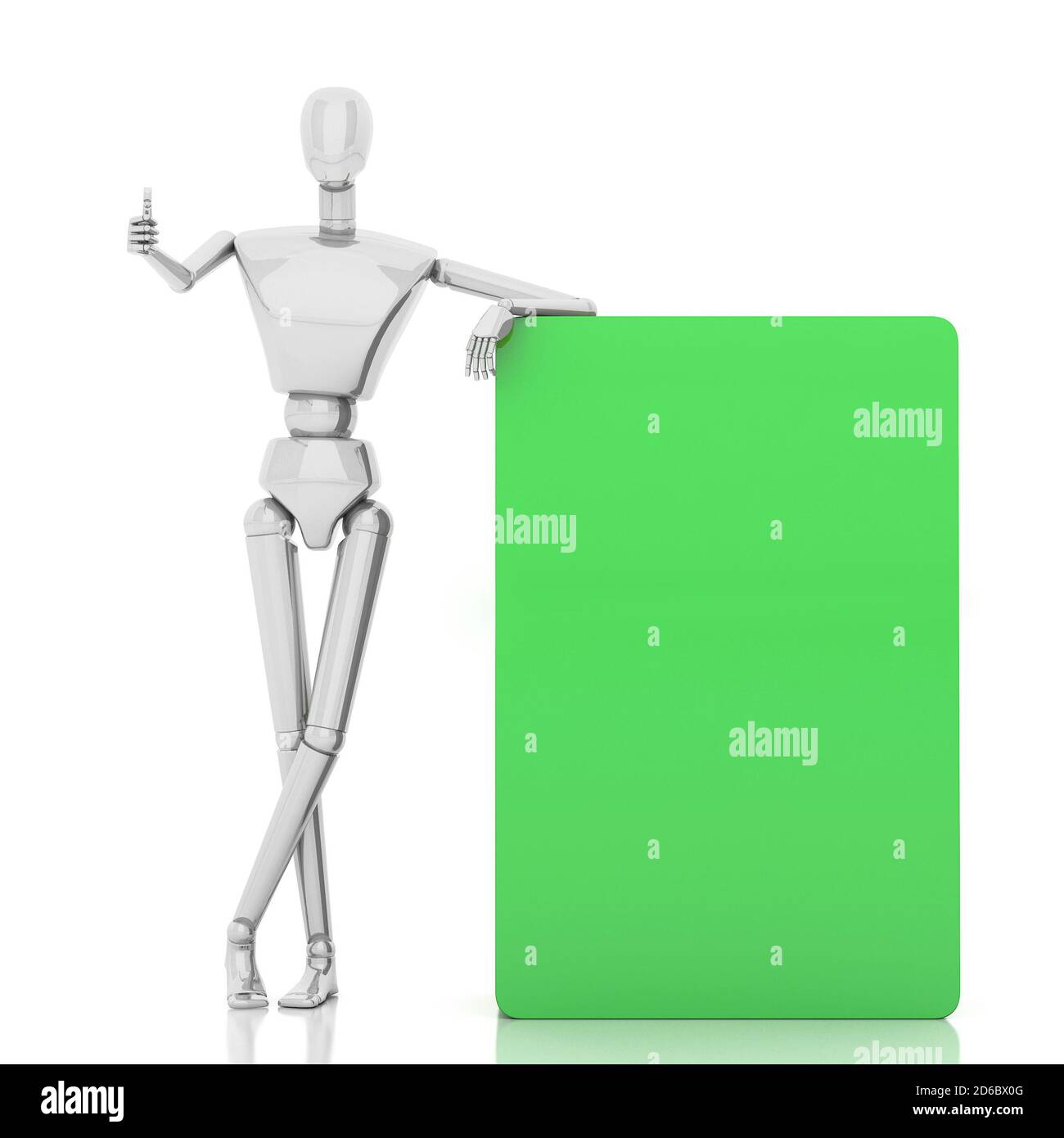 3d rendering man leaning on something and giving thumbs up sign Stock ...