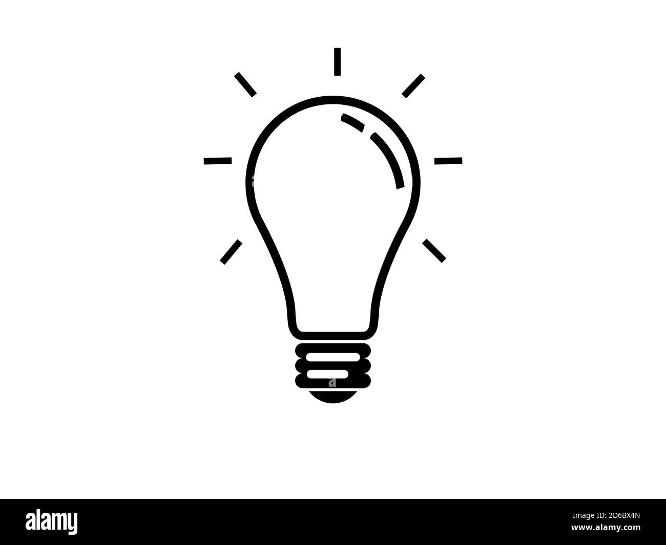 Light bulb idea isolated on white background Stock Photo - Alamy