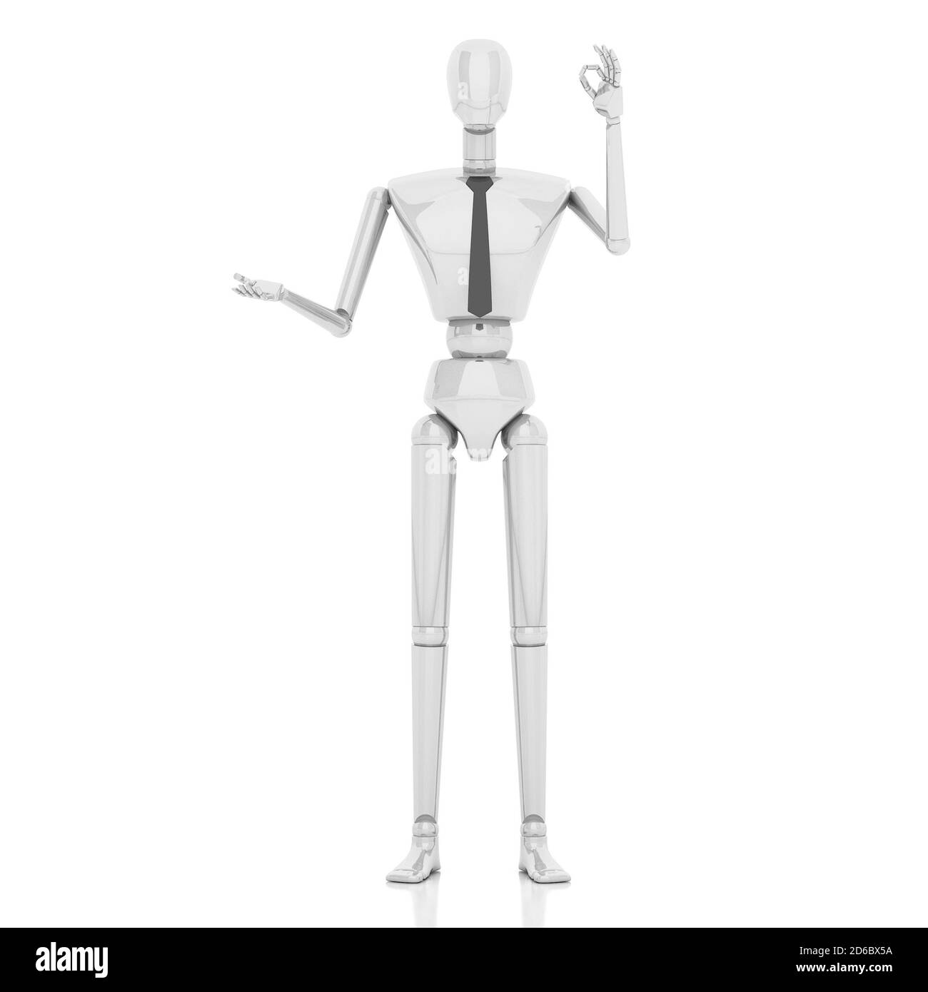 3d render businessman showing OK hand sign Stock Photo - Alamy