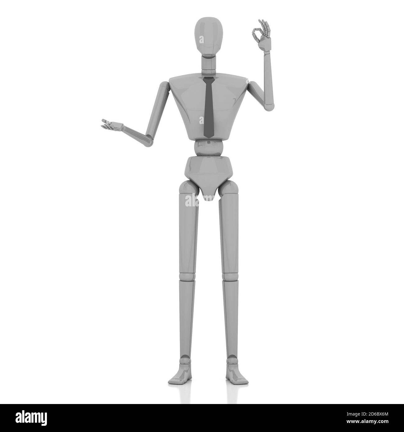 3d render businessman showing OK hand sign Stock Photo - Alamy